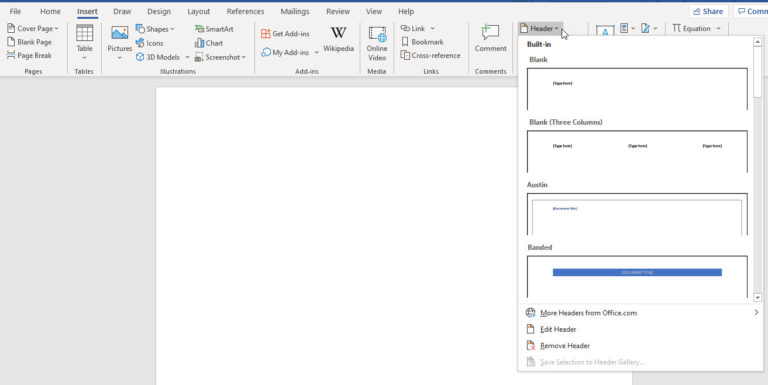 Add Headers and Footers to a Word Document - ValuSource Support