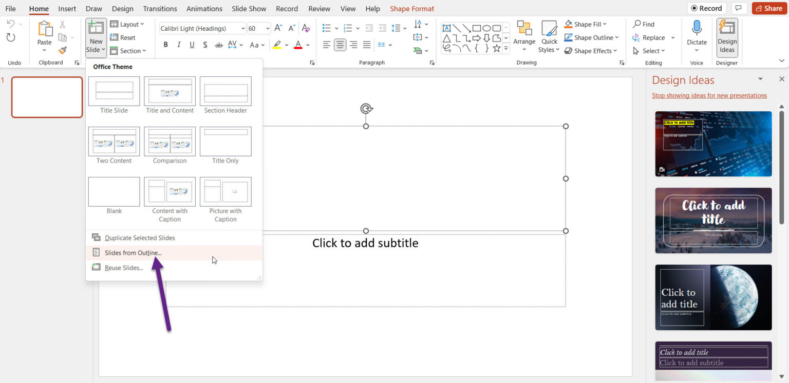 How to Convert a Word Document into PowerPoint Presentation ...