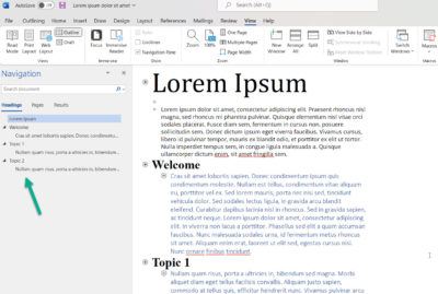 Using Outline View in Word to Manage Large Reports - ValuSource Support
